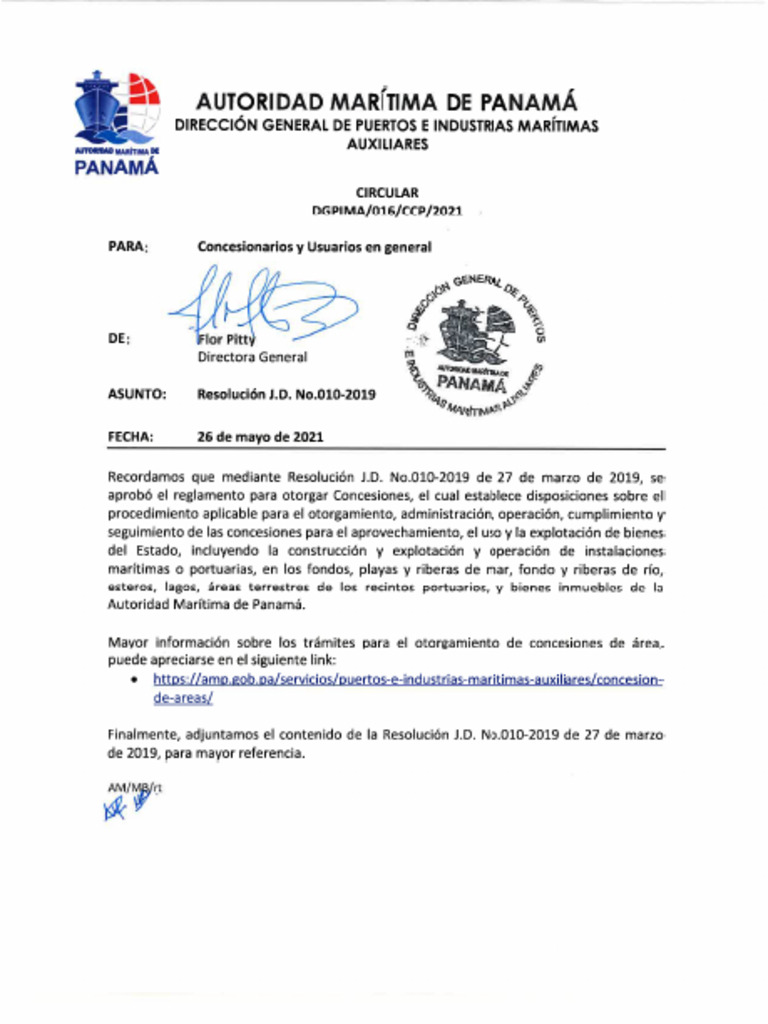 Circular Dgpima 016 Ccp 2021 | PDF