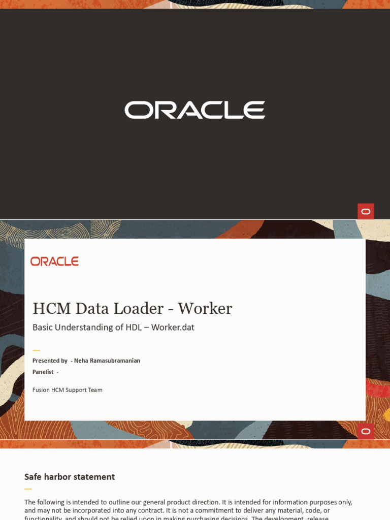HCM - Basic Understanding of HDL - Worker - Dat | PDF | Oracle Corporation | Information Technology