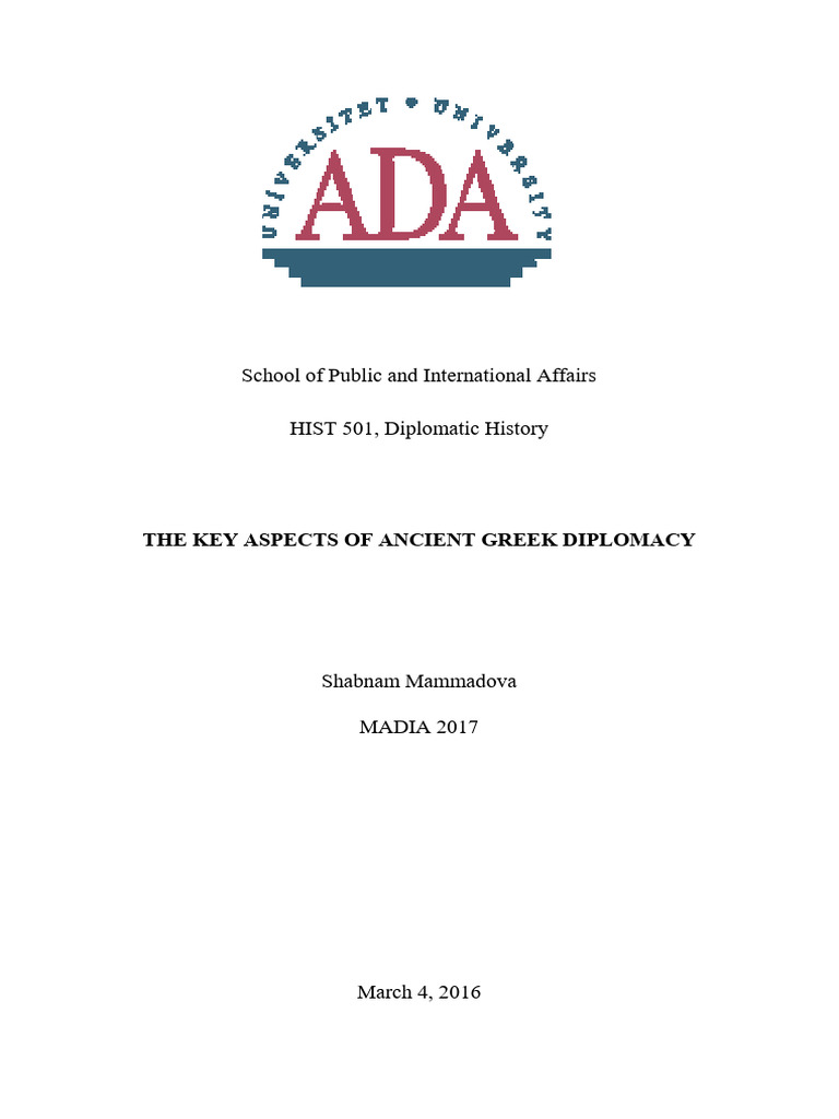 The Key Aspects of Ancient Greek Diplomacy | PDF | Diplomacy ...