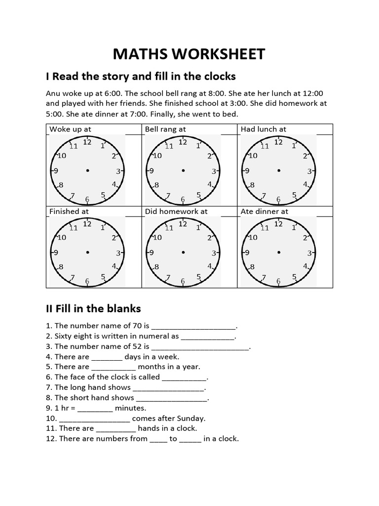 Maths Worksheet | PDF