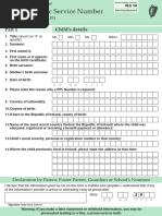 Personal Public Service (PPS) Number: For Children Under 18 Years of ...