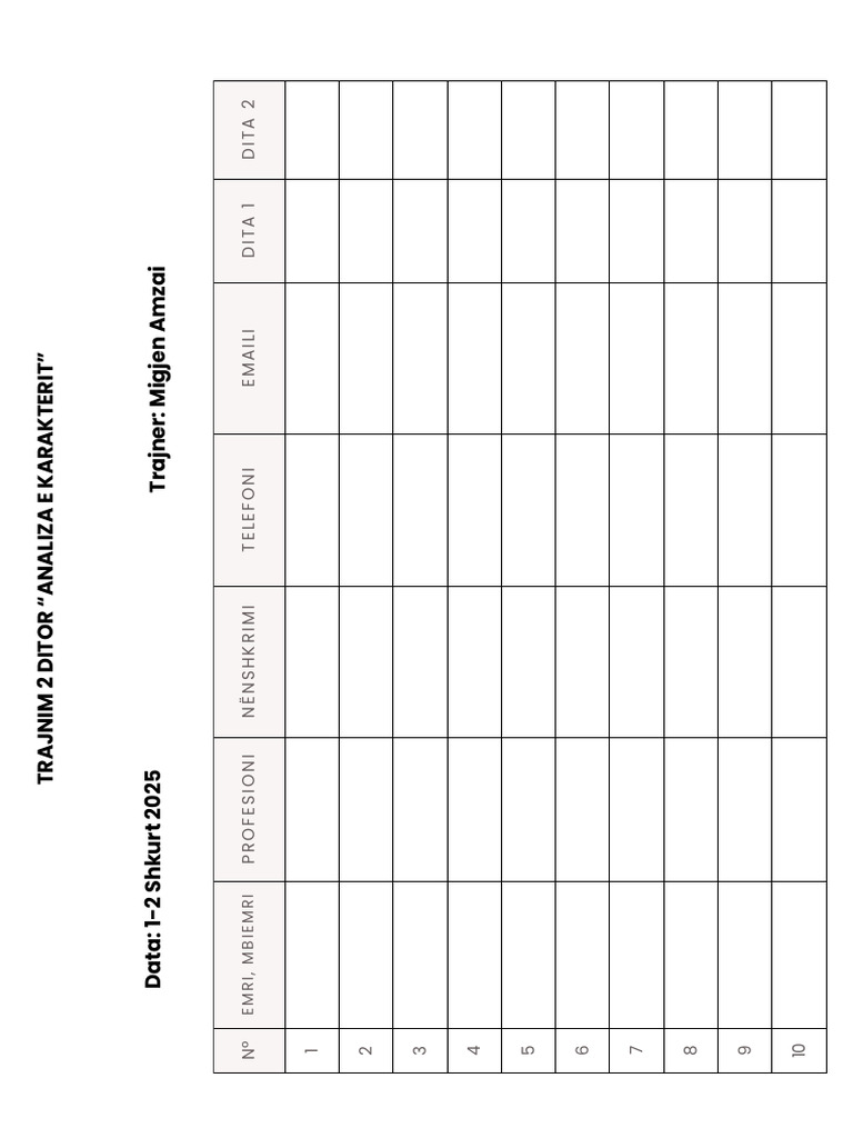White Minimalist Sign Up Sheet Form A4 Document | PDF