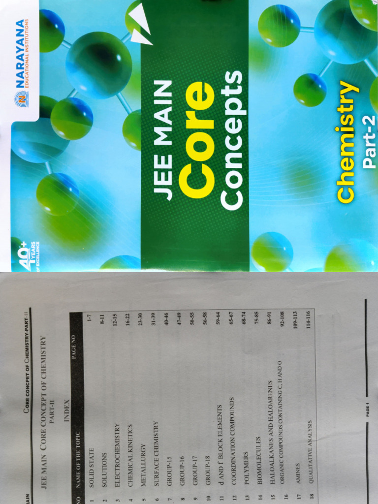Jee Main Core Concepts - Chemistry (Part-2) | PDF