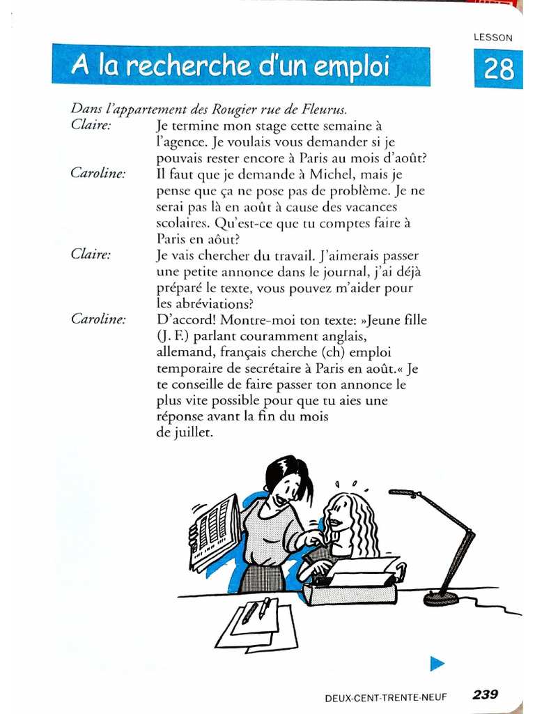 French in 30 Days - Lesson 28 | PDF