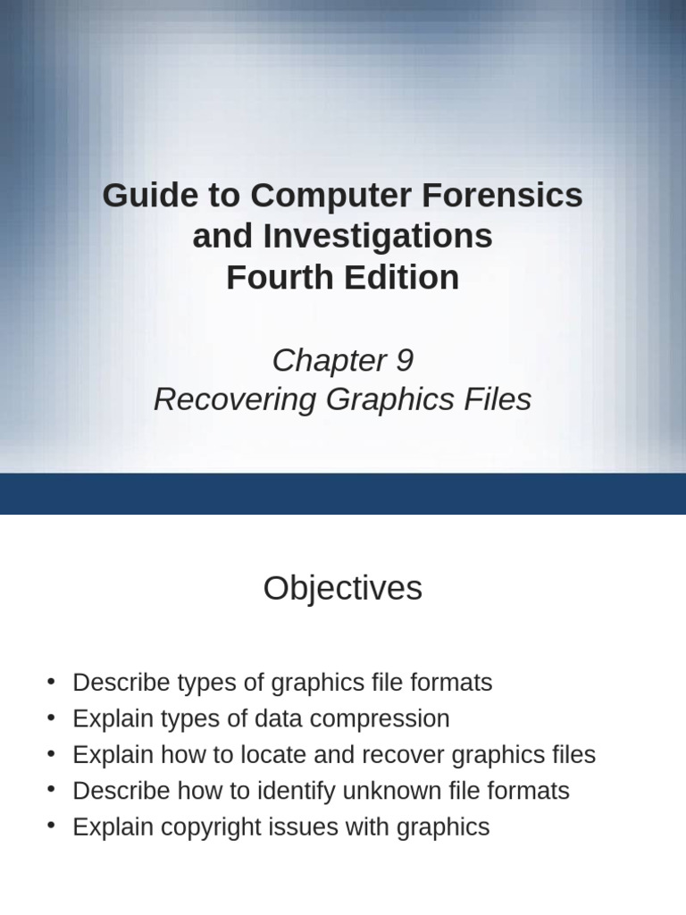Chapter 9 - Recovering Graphics Files | PDF | Data Compression | Raw ...