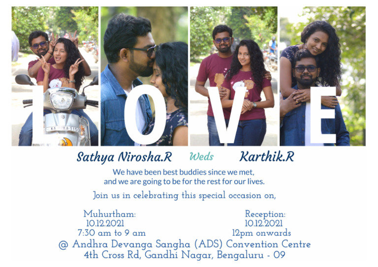 Sathya Nirosha Weds Karthik | PDF