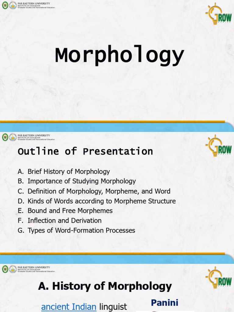 Oct 31- Morphology | PDF | Word | Morphology (Linguistics)