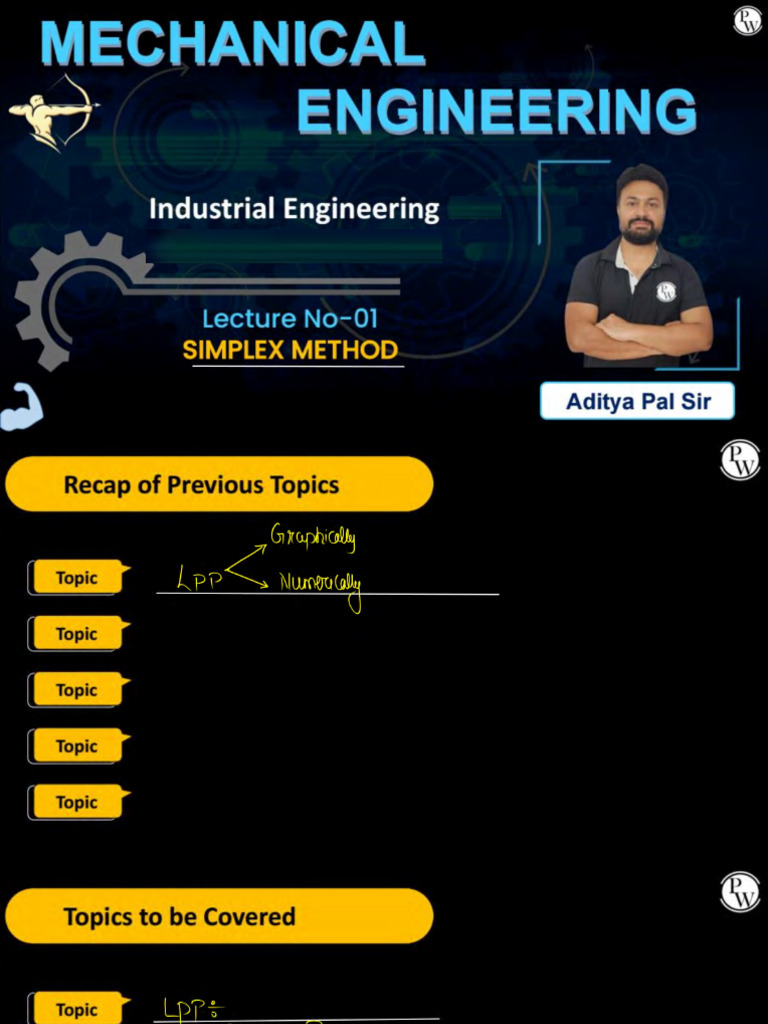 Simplex Method 01 - Class Notes | PDF