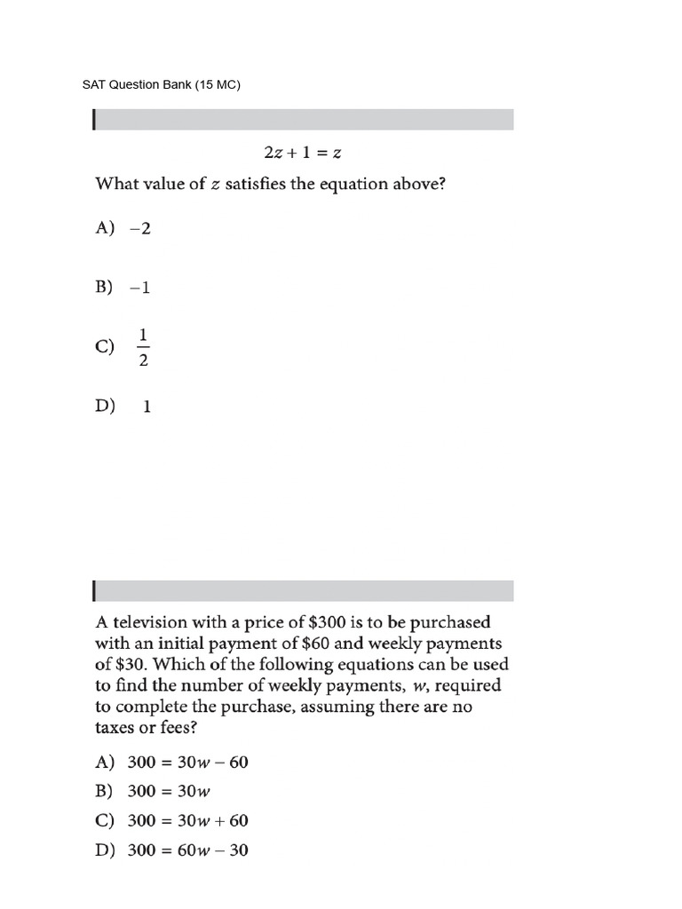 SAT + EJU Midterm Questions | PDF