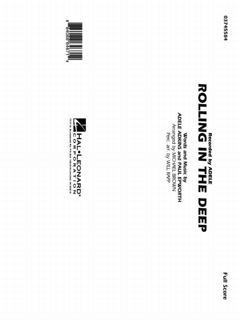 ROLLING IN THE DEEP - Score | PDF