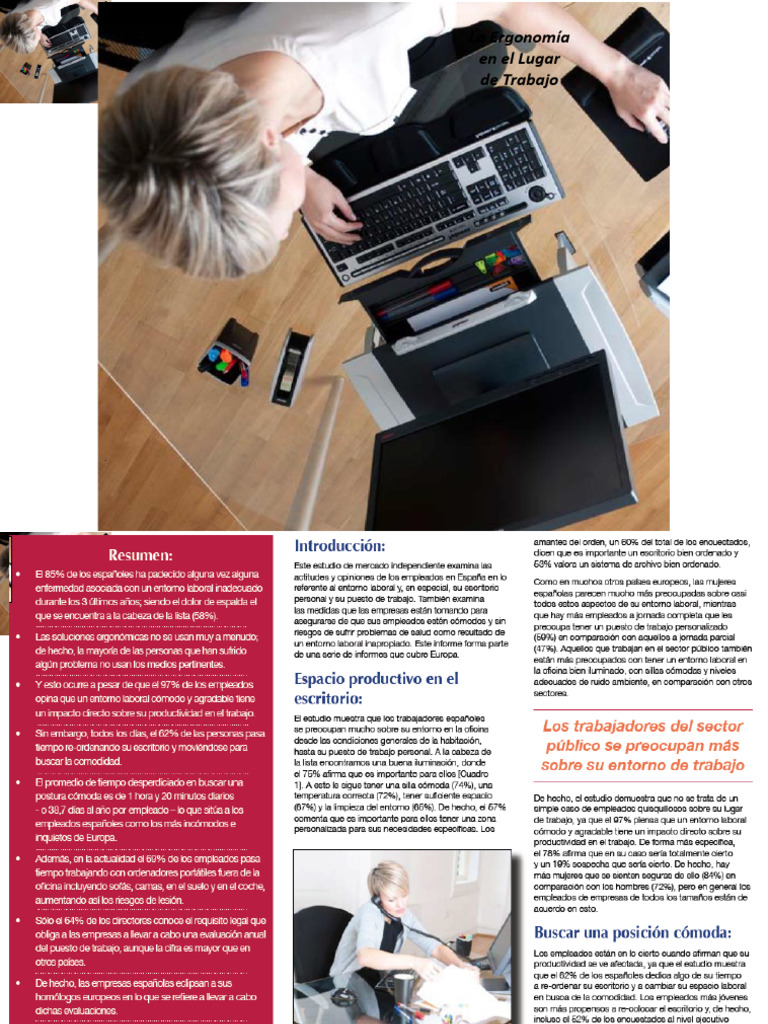 La Ergonomía en El Lugar de Trabajo | PDF