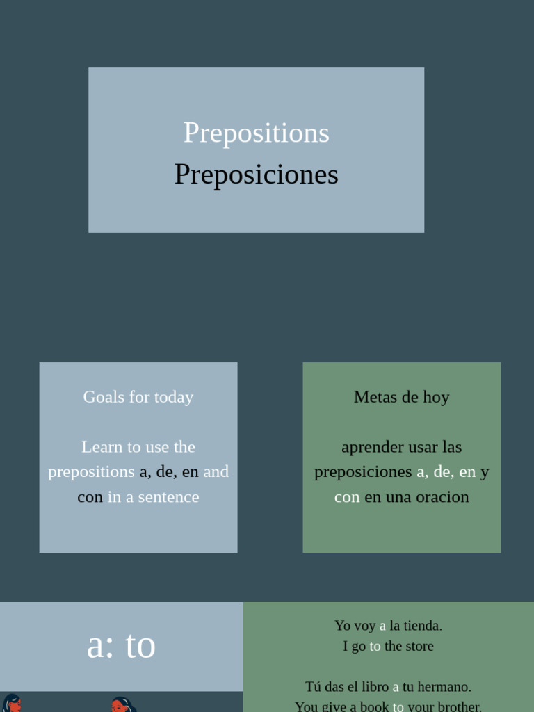 Uso de preposiciones en español | PDF