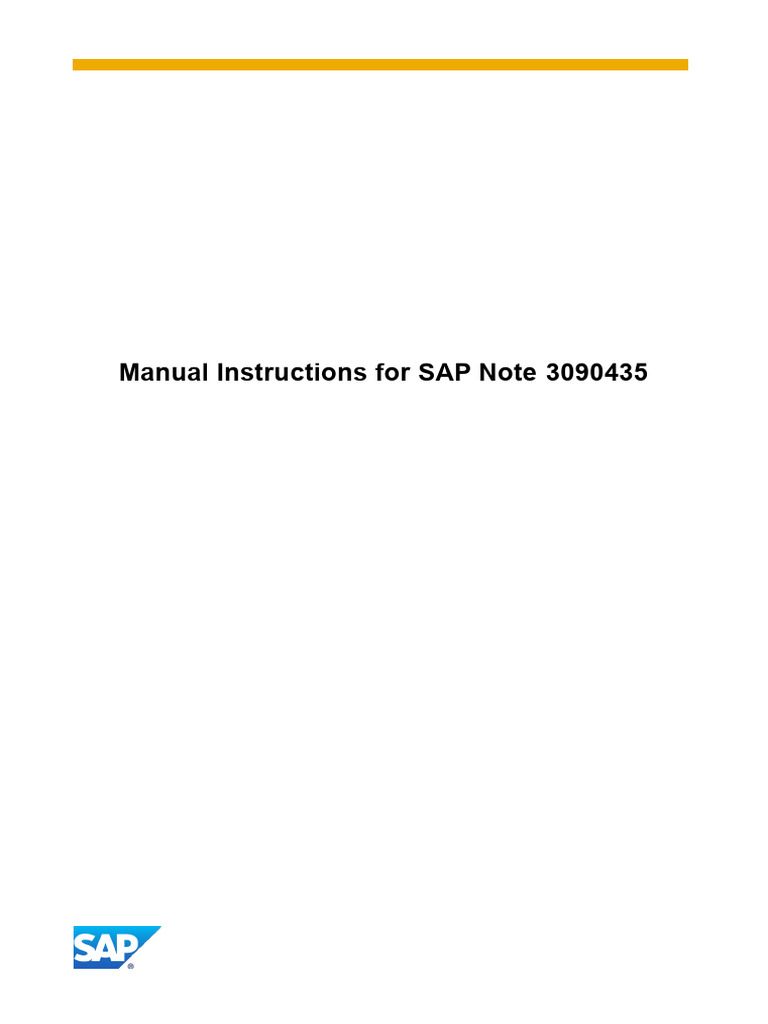 Manual Instructions For SAP Note 3090435 | PDF | Computing