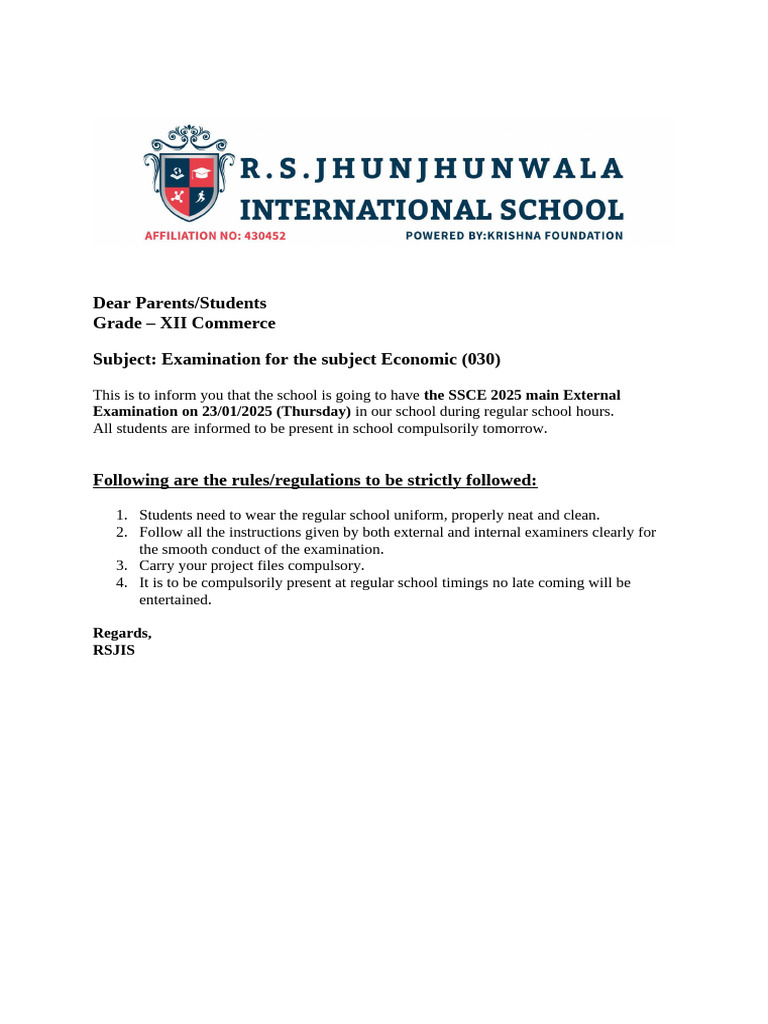 Circular SSCE Economic 2025 | PDF