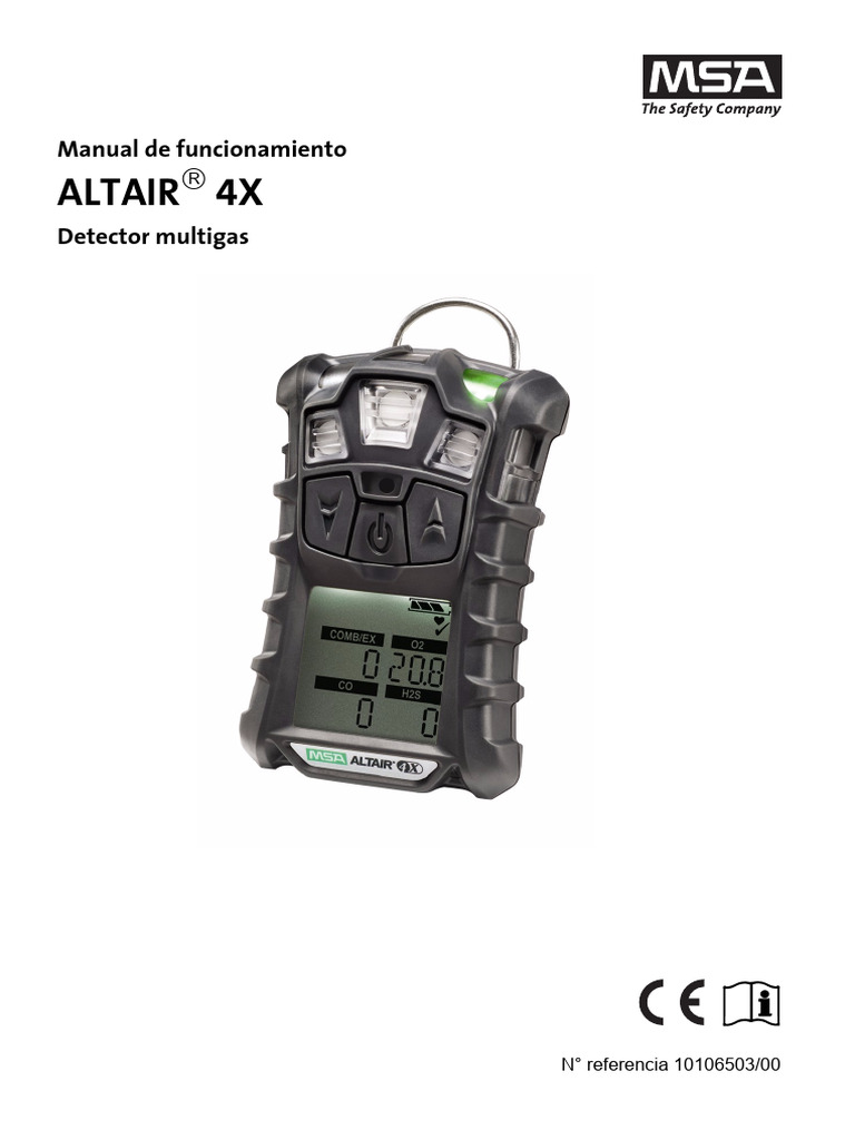 Manual del Detector ALTAIR 4X en Español | PDF | Diodo emisor de luz ...