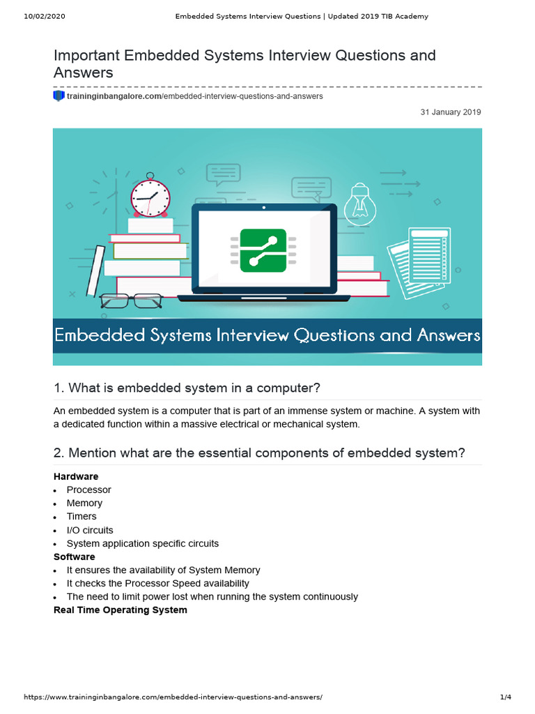 Embedded Systems Interview Questions - Updated 2019 TIB Academy | PDF | Embedded System ...