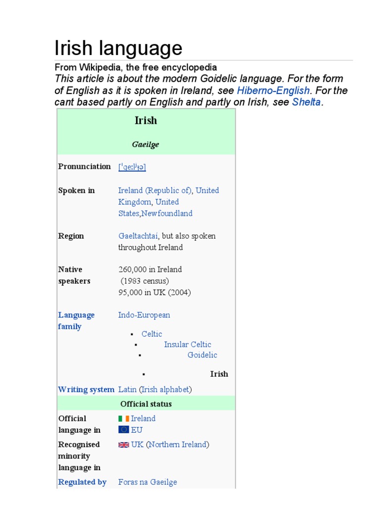 Irish Language | PDF | Irish Language | Linguistic Morphology