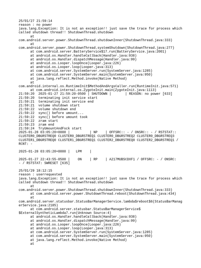 Power Off Reset Reason Backup | PDF | Computing | Mobile Linux
