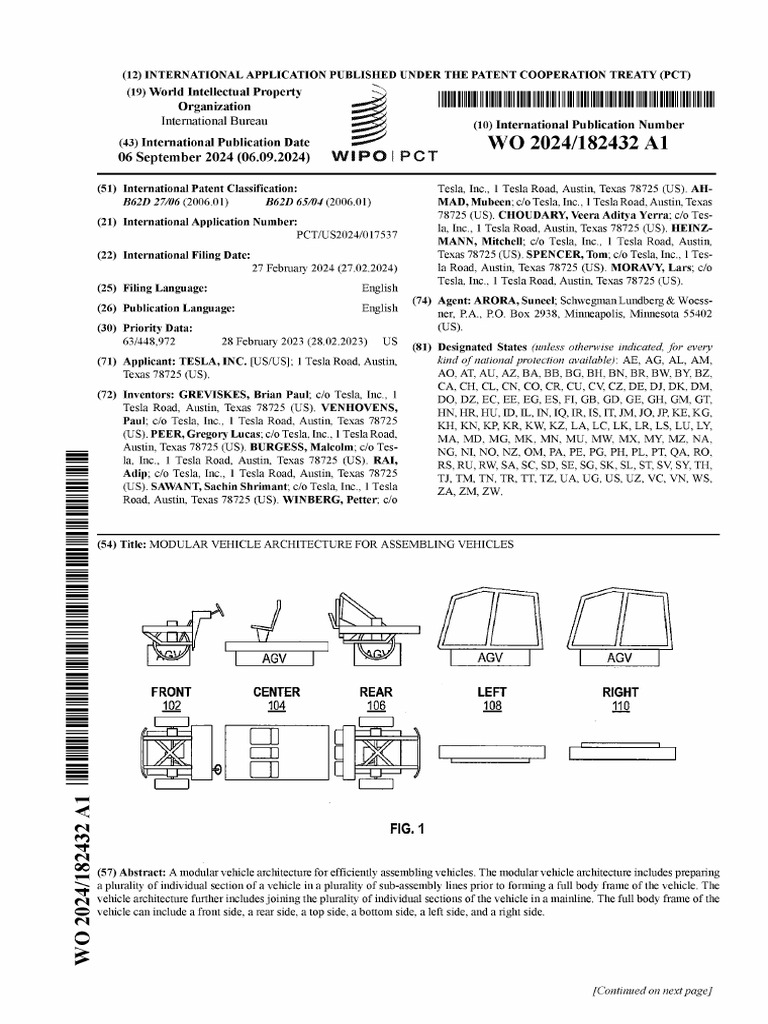 Tesla Published The Unboxed Vehicle Architecture Patent Crucial For ...