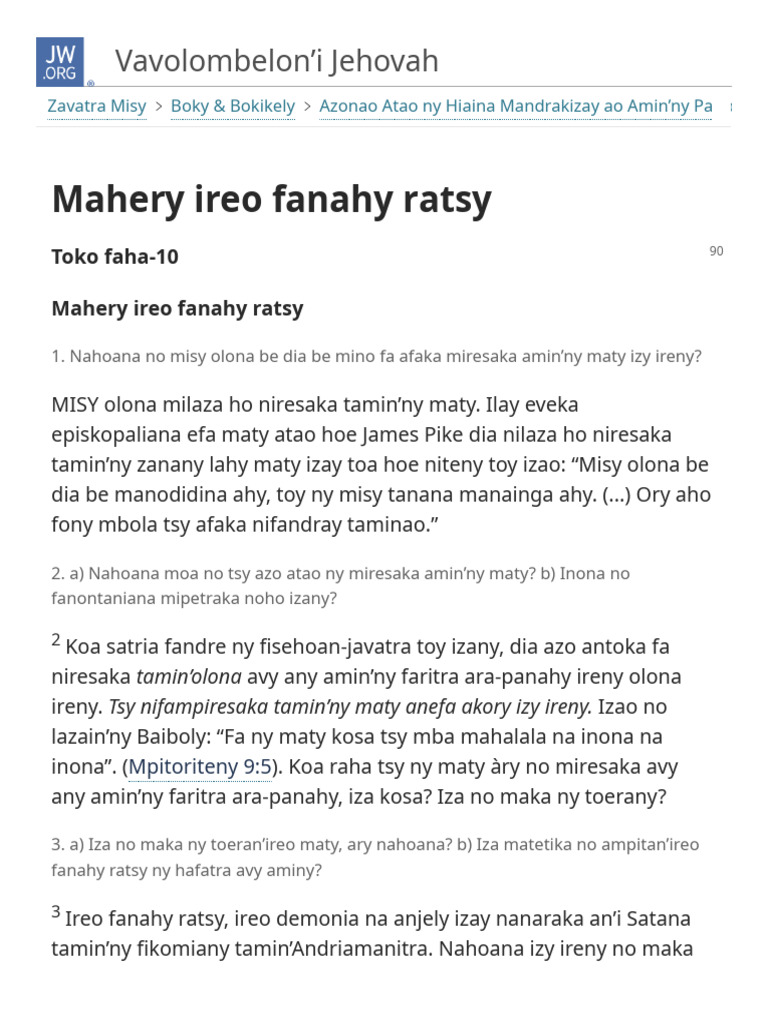 Mahery Ireo Fanahy Ratsy | PDF
