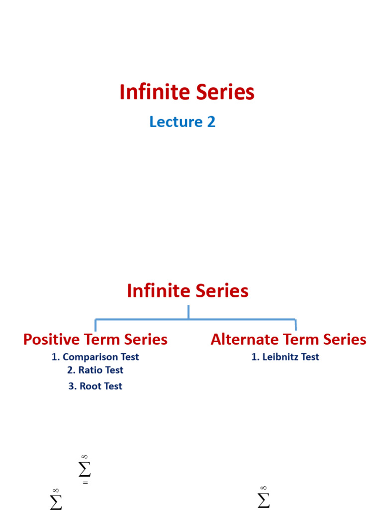 Infinite Series Lecture 2 | PDF