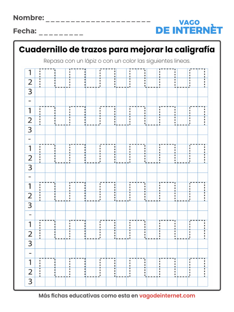 1. Cuadernillo de trazos para mejorar la caligrafía | PDF