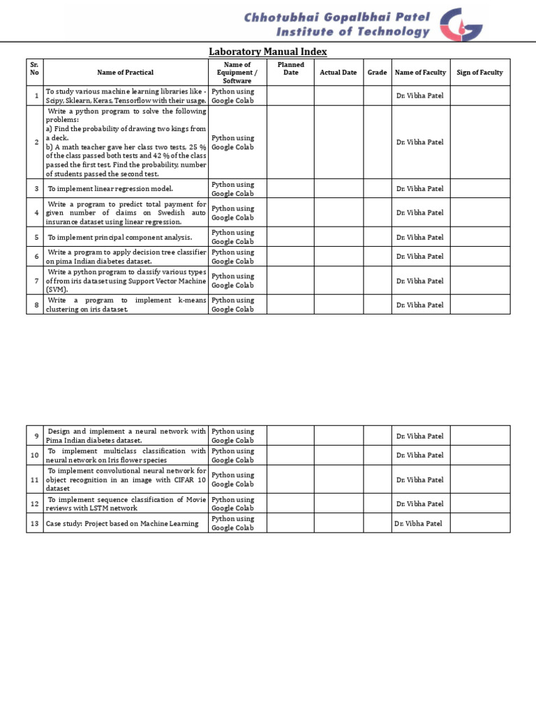 Machine Learning Practical Exercises | PDF | Support Vector Machine ...