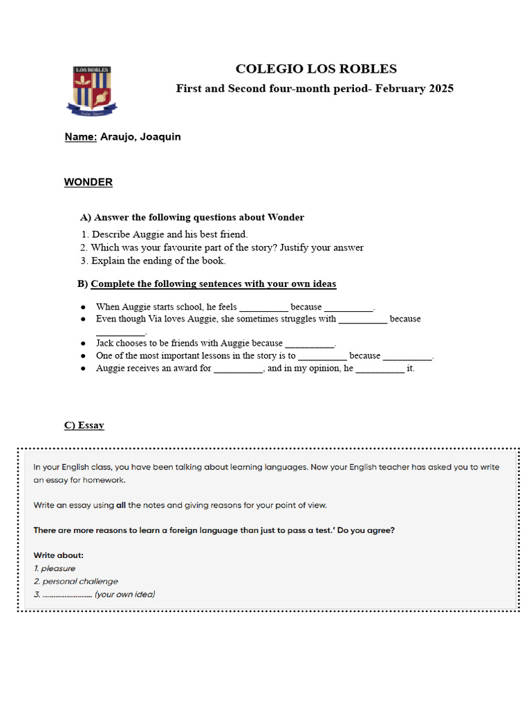 Wonder Book Analysis and Reflection | PDF