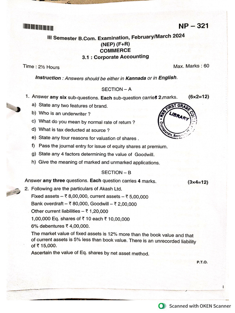 CA Question Papers | PDF