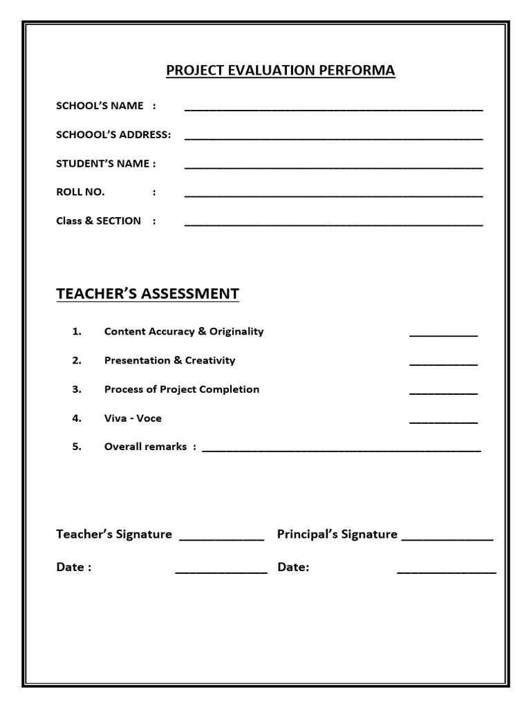 Project Evaluation | PDF