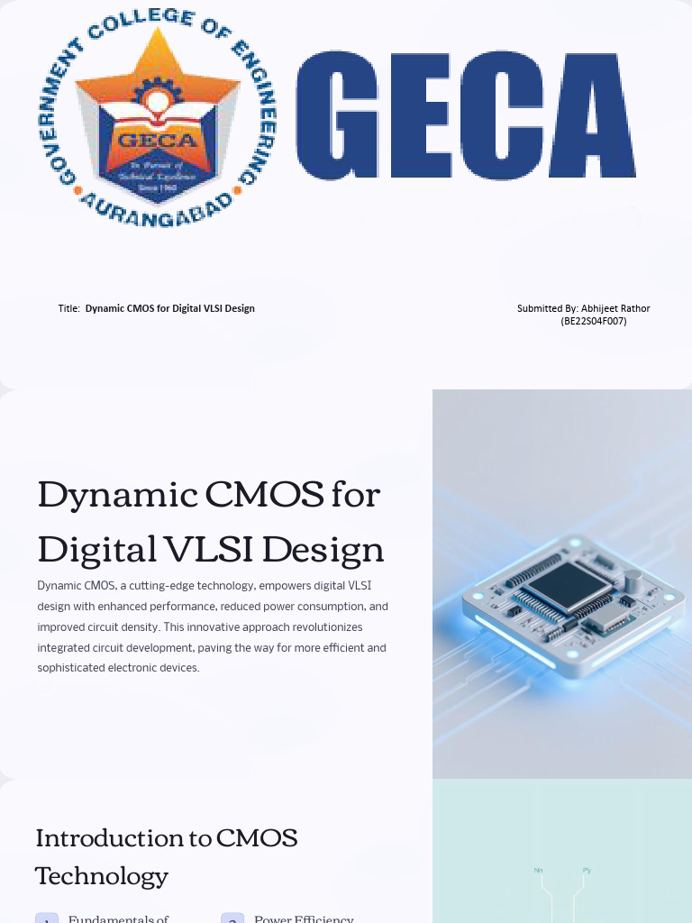 Dynamic CMOS For Digital VLSI Design | PDF | Cmos | Logic Gate