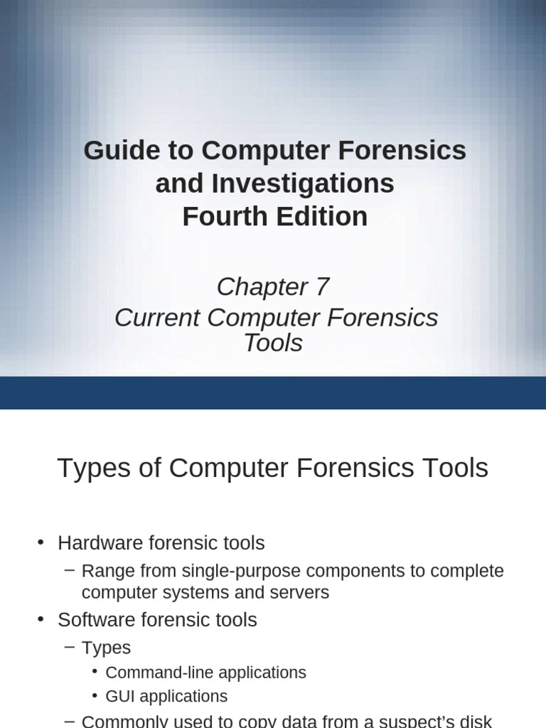 Chapter 7 - Current Computer Forensics Tools | PDF | Computer Forensics | Computer File