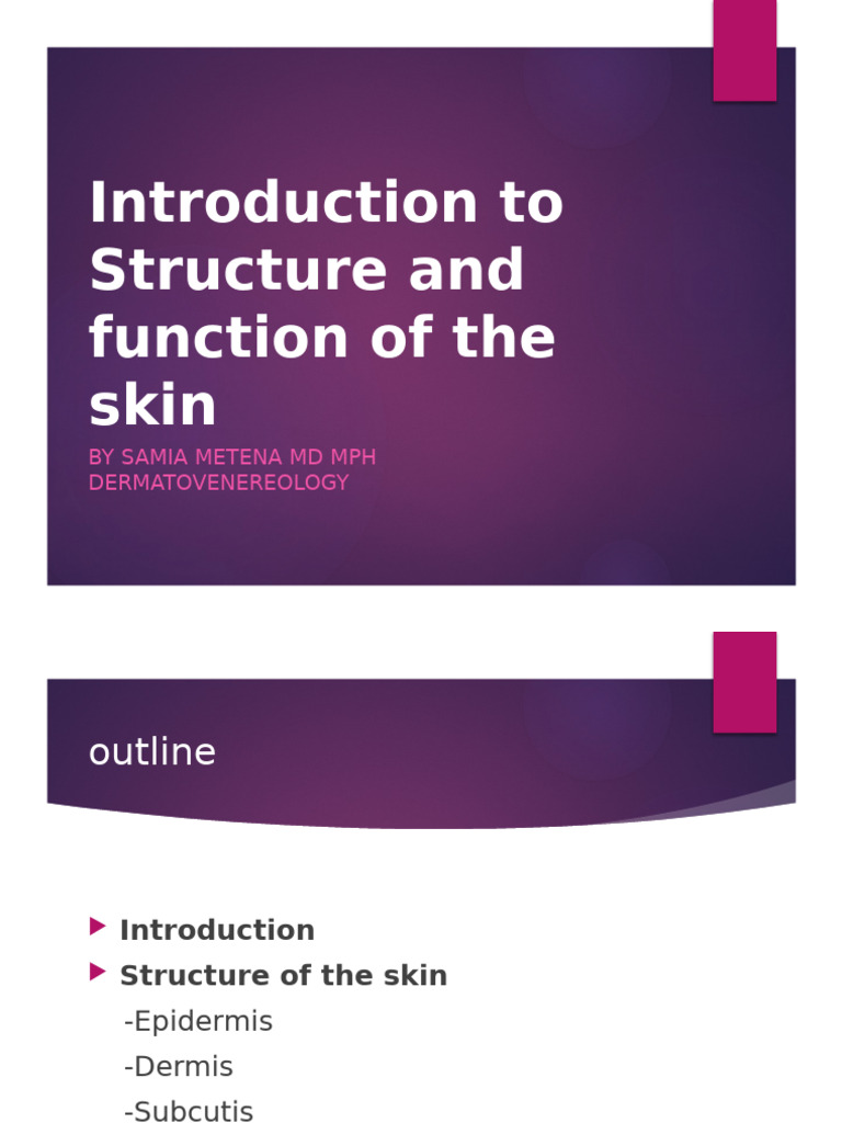 Skin Structure and Functions Explained | PDF | Epidermis | Skin