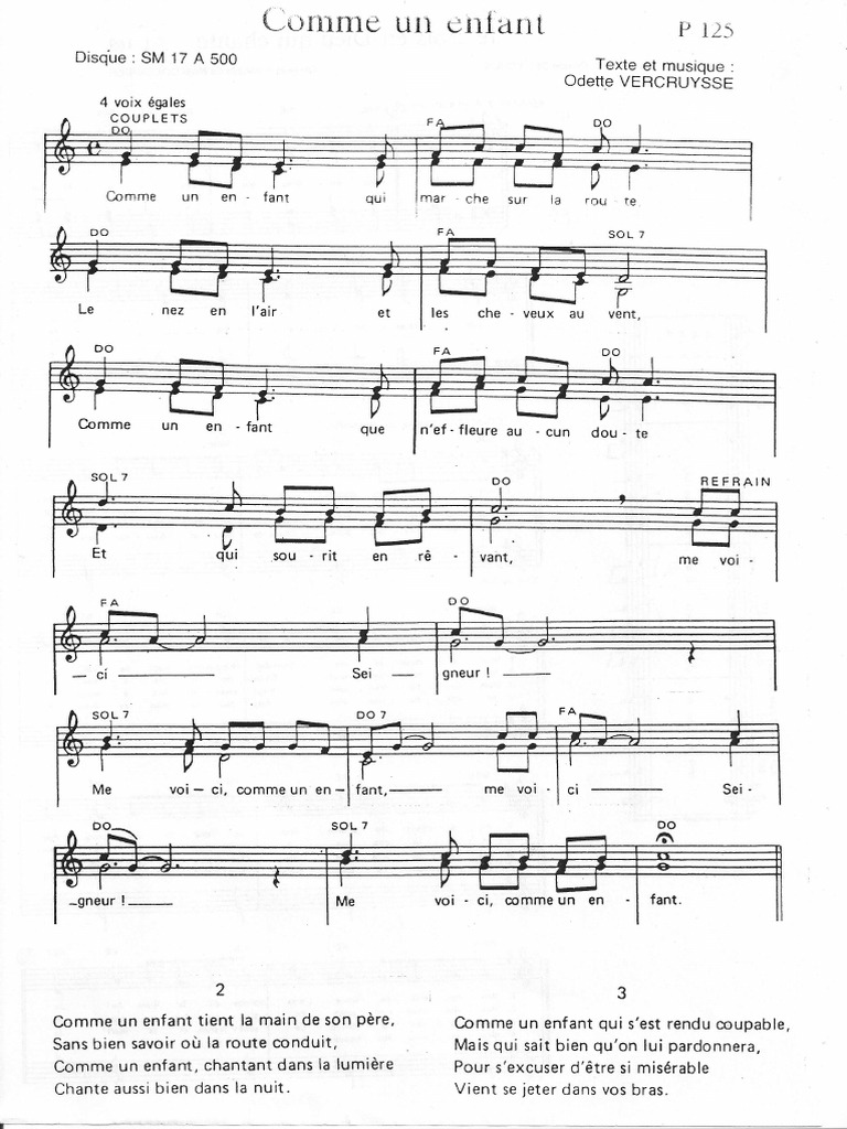 Comme Un Enfant | PDF