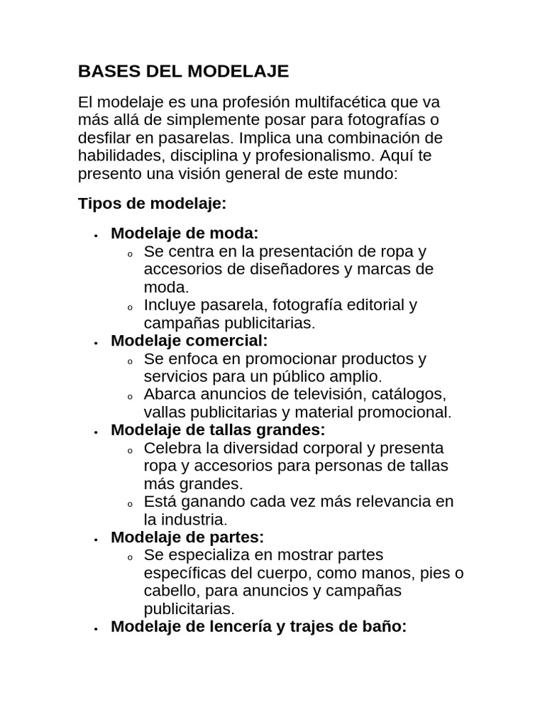 Bases Del Modelaje | PDF