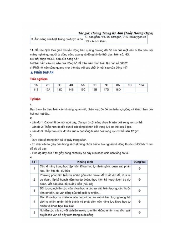 Giải Rat Hay Chuyen de Bai Tao Khtn CA Nam | PDF