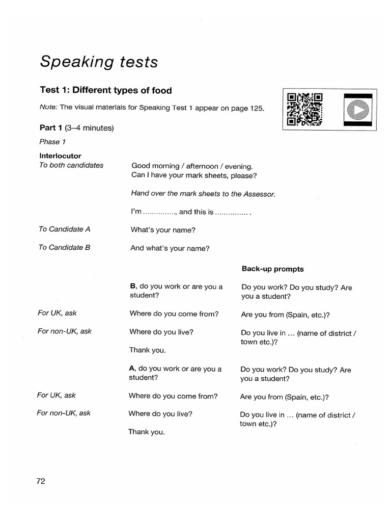 B1T1 KET Speaking | PDF