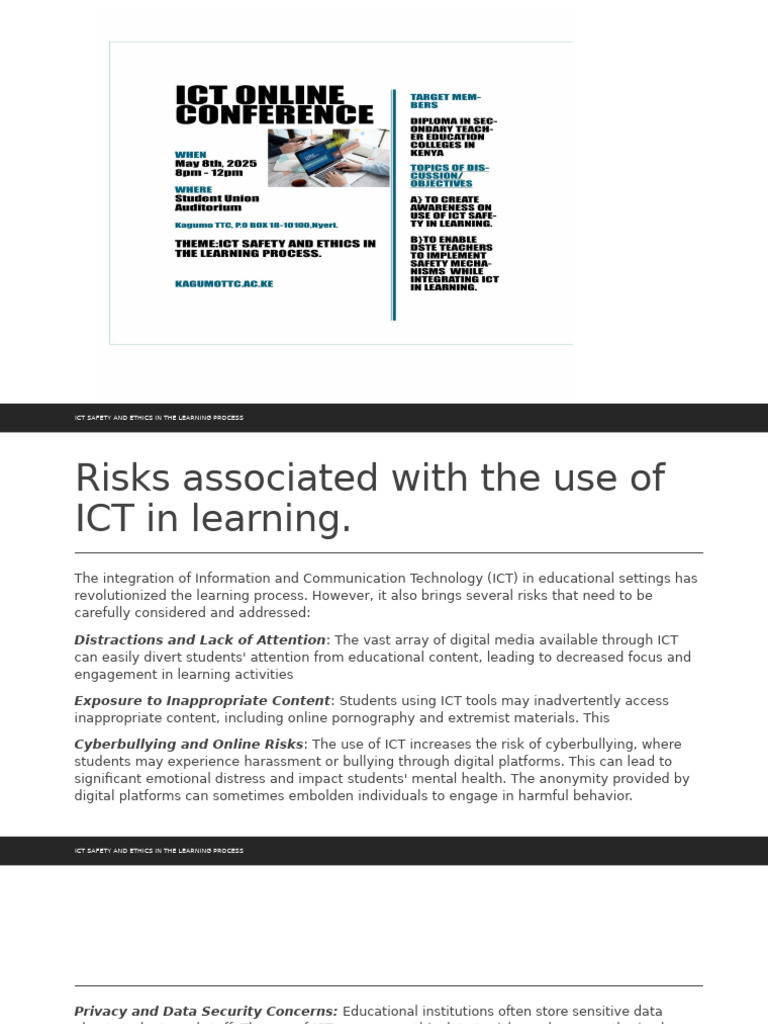 ICT Safety and Ethics in The Learning Process | PDF | Security ...