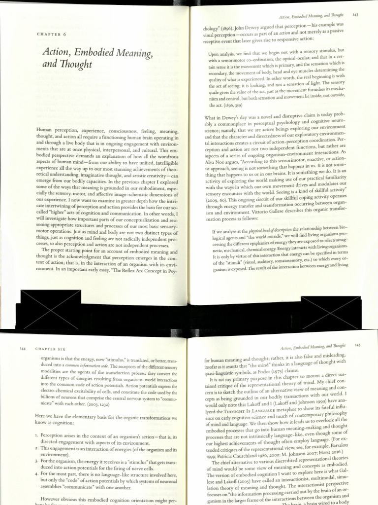 Chapter 6 - Action, Embodied Meaning and Thought | PDF