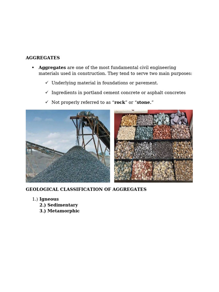 CMT Aggregates Hand Out 2.0 | PDF | Construction Aggregate | Concrete
