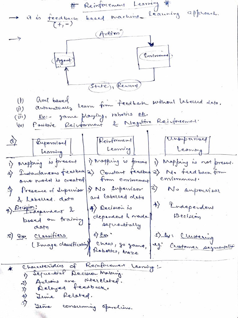 ML Note on Reinforcement Learning | PDF