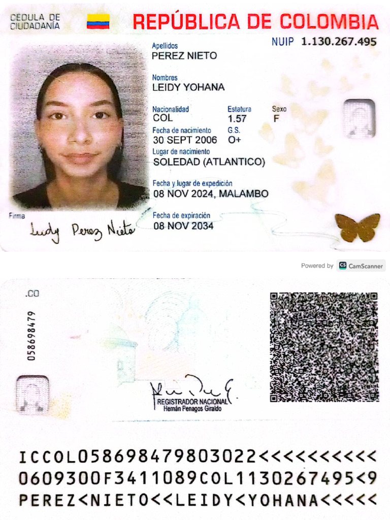 Cédula de Ciudadanía - Leidy Perez | PDF