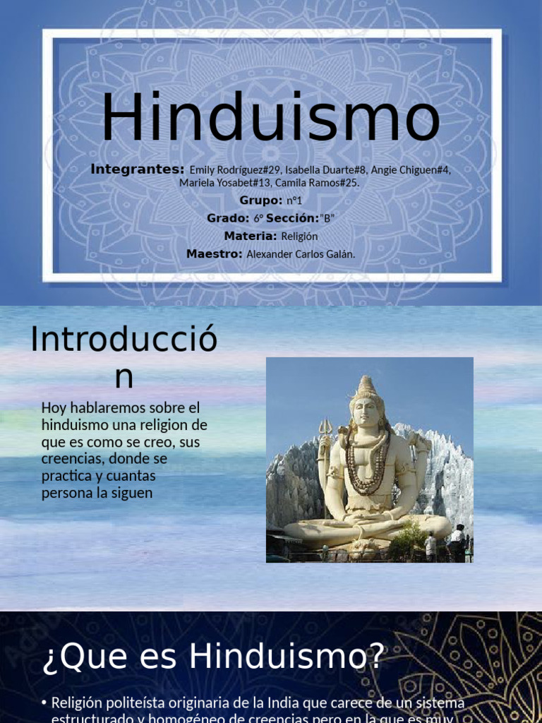 Hinduismo: Religión Politeísta de India | PDF | Filosofía india ...