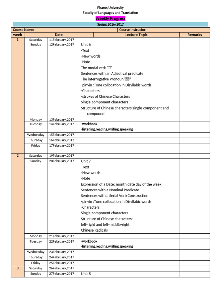 7 Weekly | PDF | Word | Verb