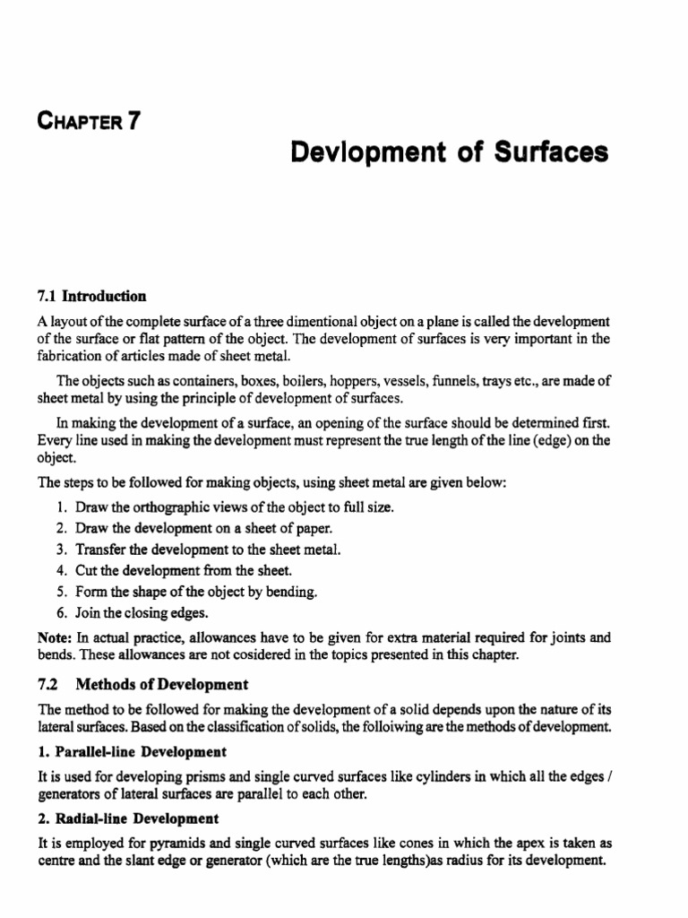 Surface Development | PDF | Circle | Sheet Metal