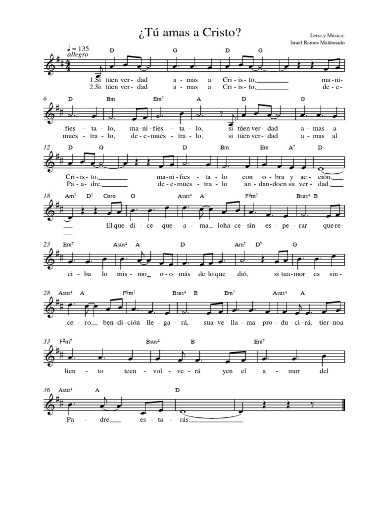 Tú Amas A Cristo | PDF