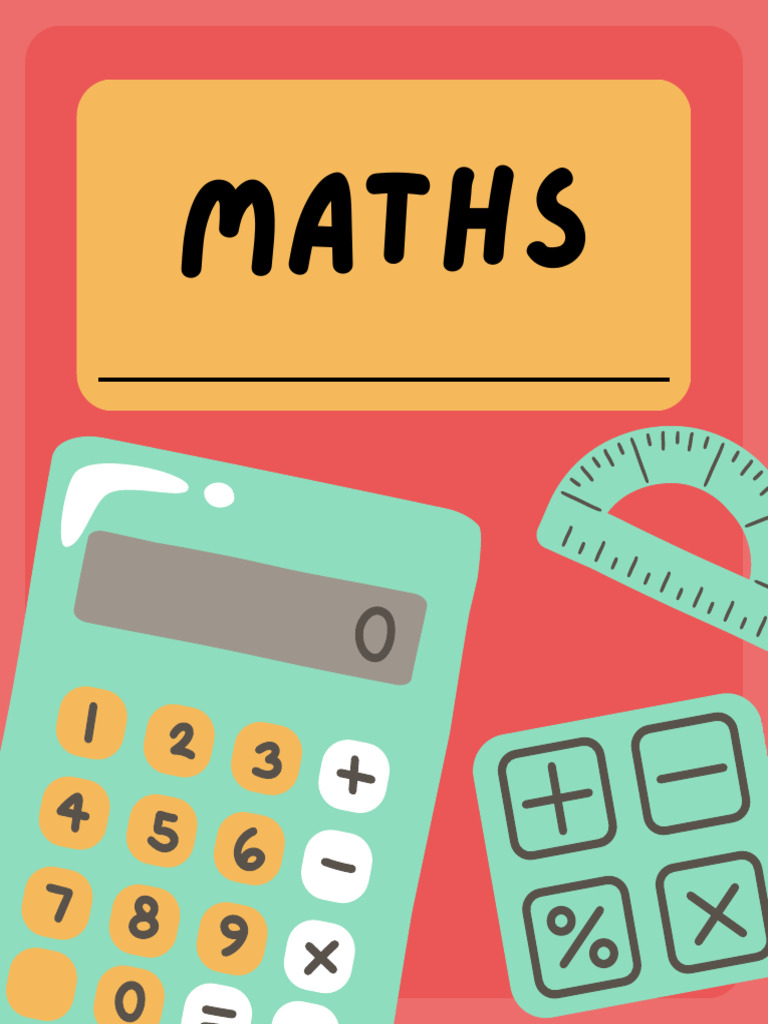 Red and Yellow Shapes Math Notebook Cover | PDF