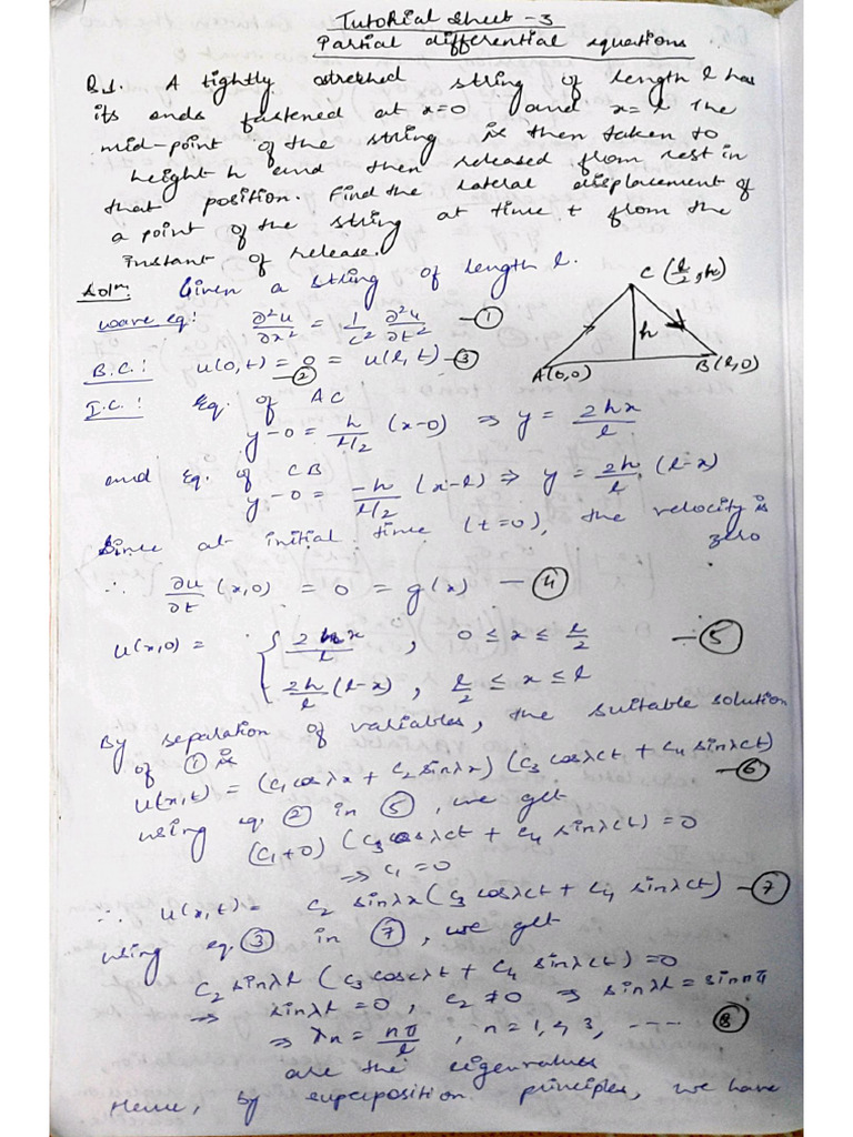 PDE_Wave equation_solutions | PDF