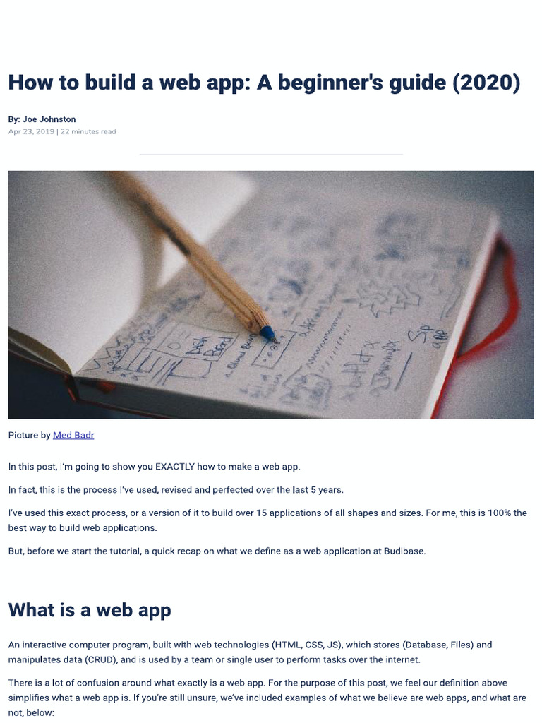 How to build a web app_ A beginner's guide (2020) | PDF