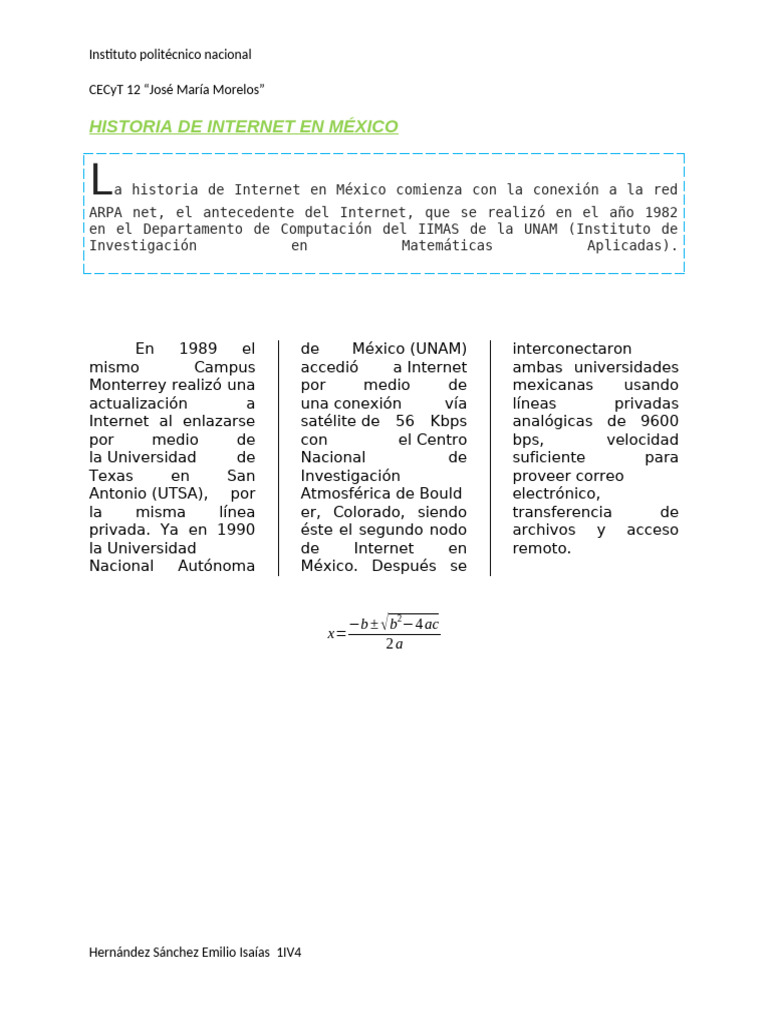 Historia de Internet en México | PDF